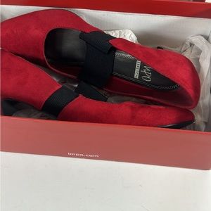 Impo | Shoes | Impo 75 Shoes Womans Red Pump Feels Like Suede Has Wide ...